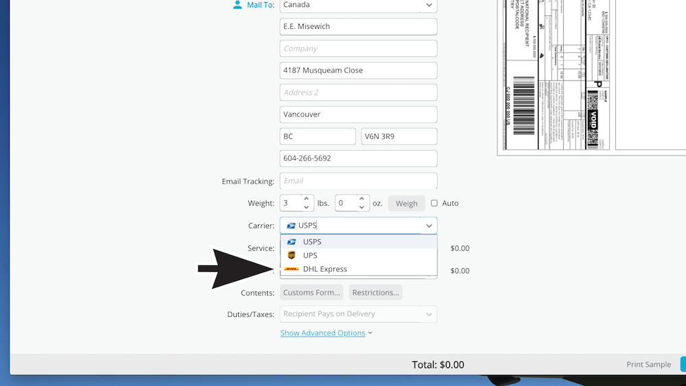 DHL Express from Endicia – Endicia
