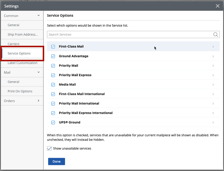 Endicia Carriers – Endicia