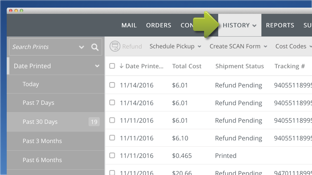 Create a USPS SCAN Form – Endicia