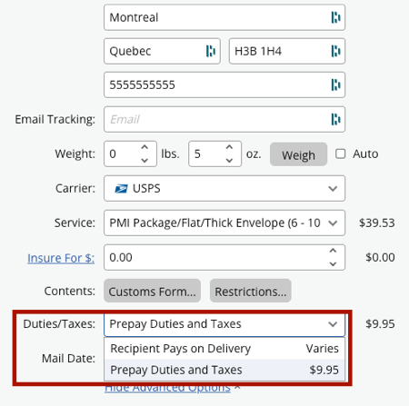 Global Advantage Program – Endicia