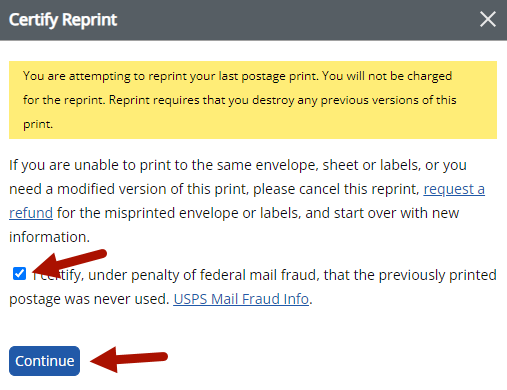 Reprint Envelopes – Endicia